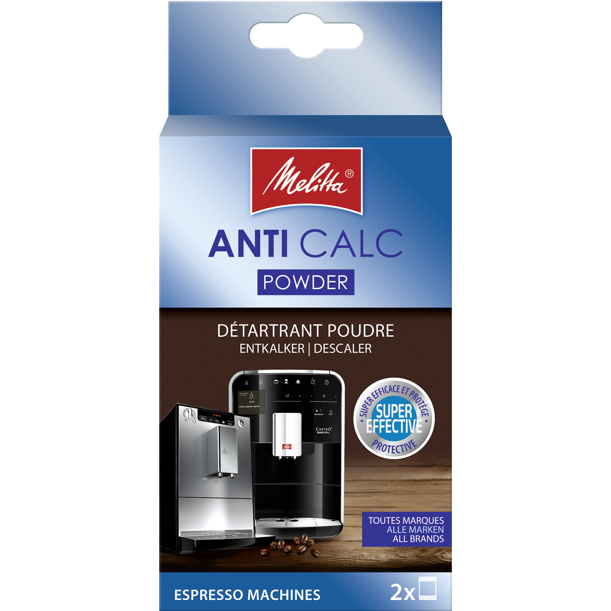 Melitta® MELITTA Espresso Machine Descaling Anti Calc Powder Pack of 2