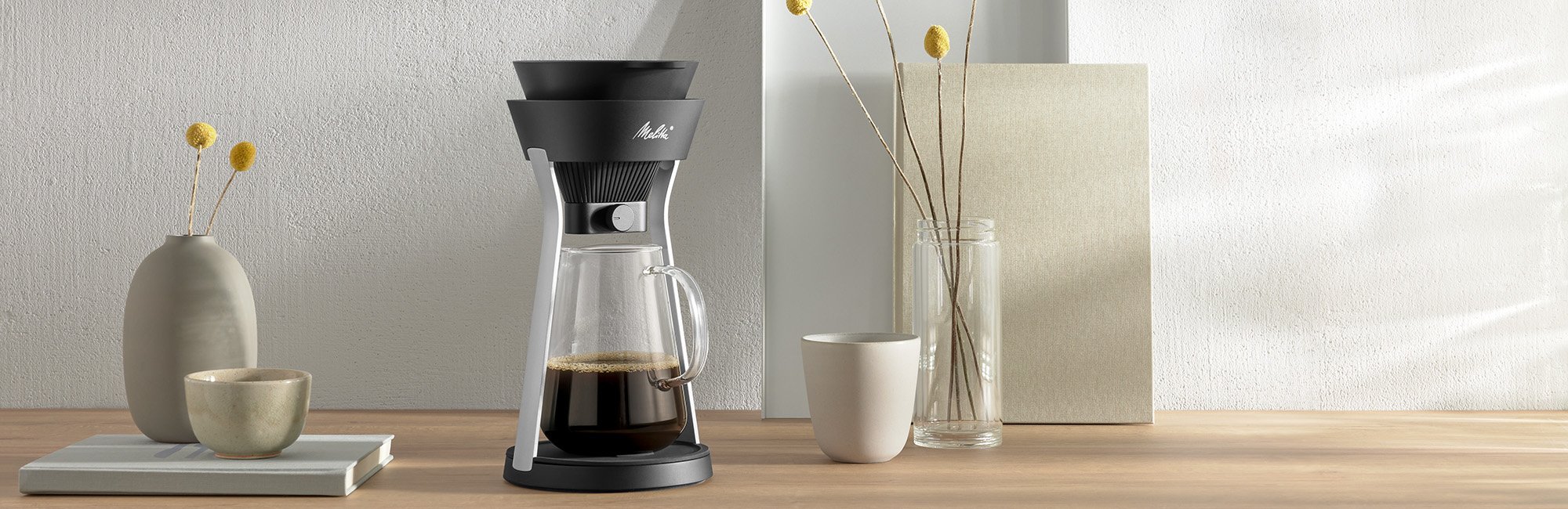 Melitta® AMANO Pour Over Coffee Maker | Black-Silver | 6772207_UK